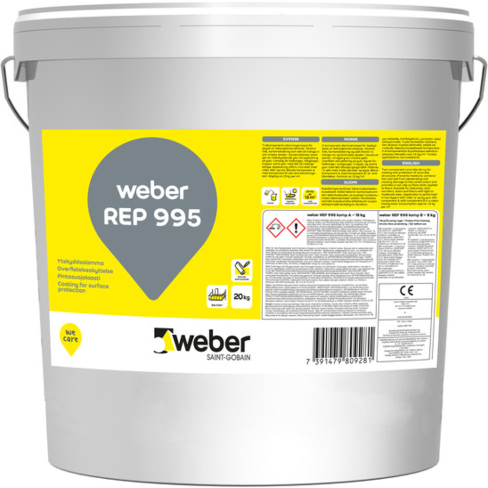 weber REP 995 ytslamma : Betong / Cement / Vägglagning | Weber Sverige