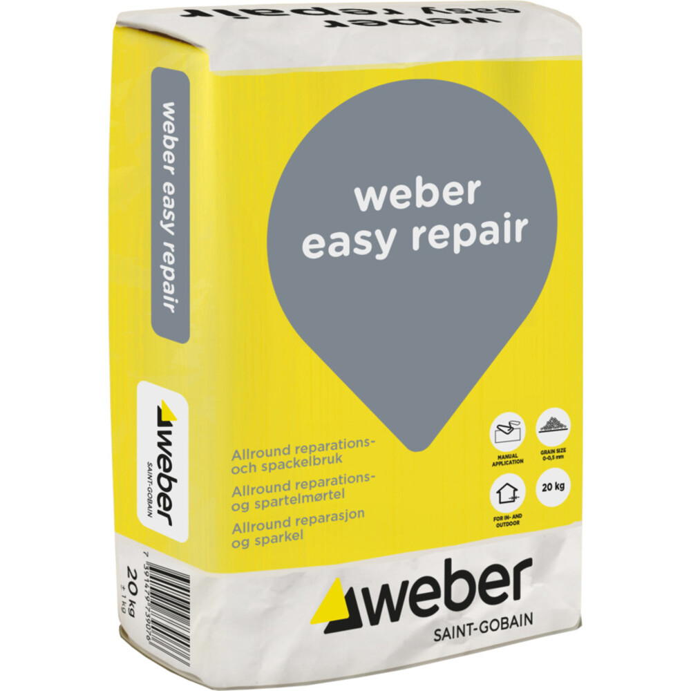 weber easy repair : Betong / Cement / Vägglagning | Weber Sverige