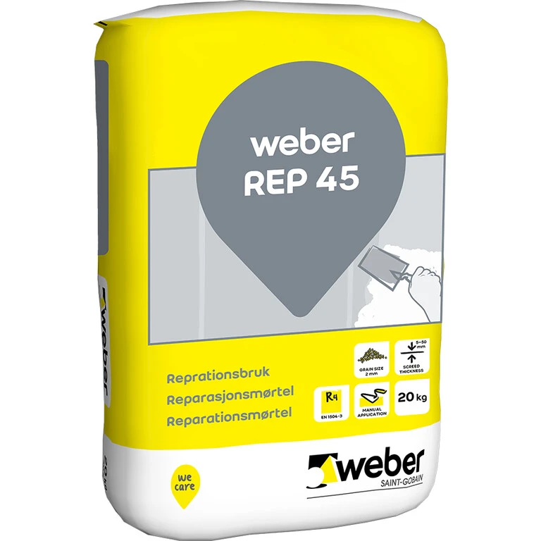 weber REP 45 reparationsbruk : Betong / Cement / Vägglagning | Weber ...